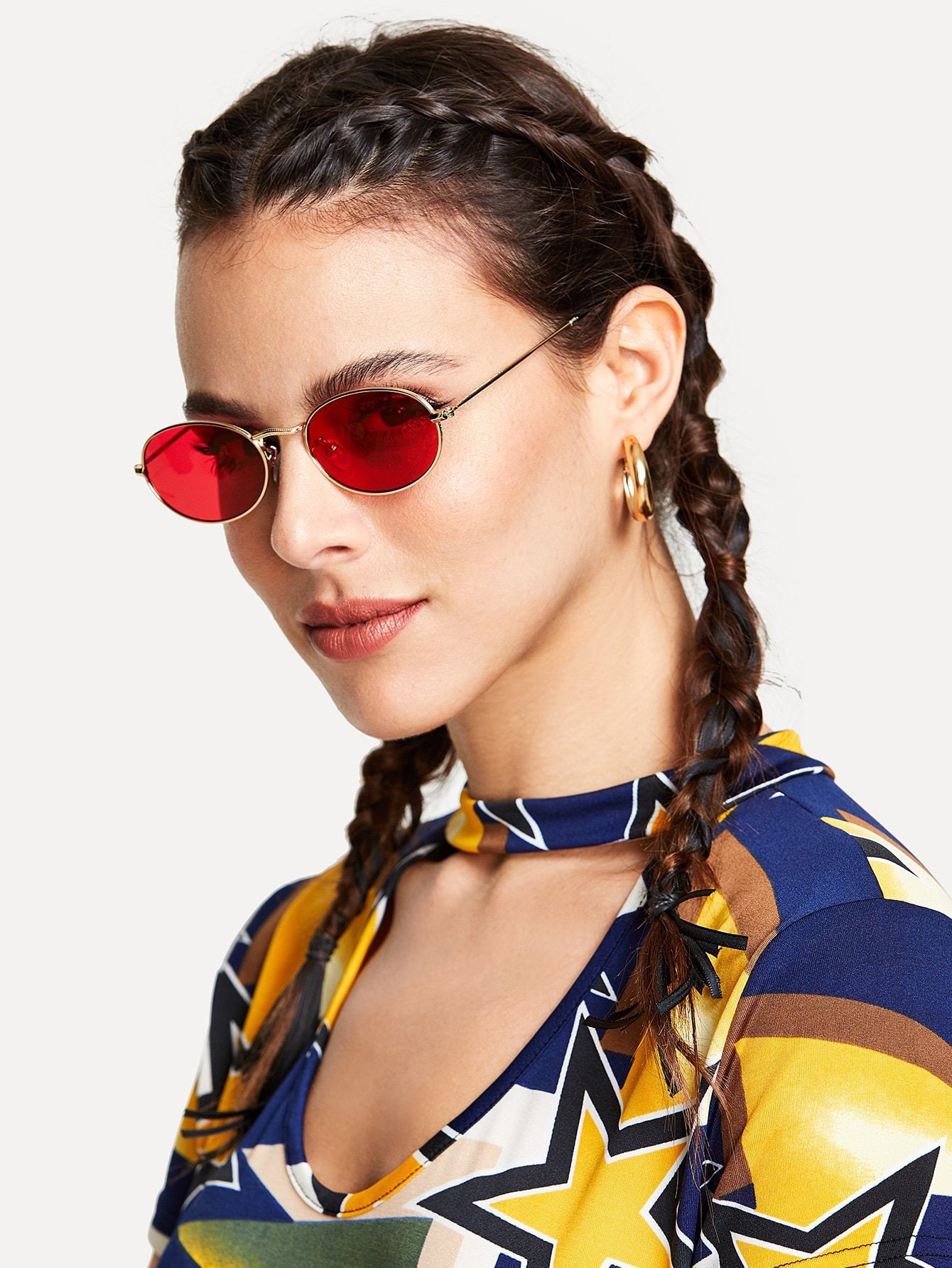 Red Oval Sunglasses - TopSunglasses.net